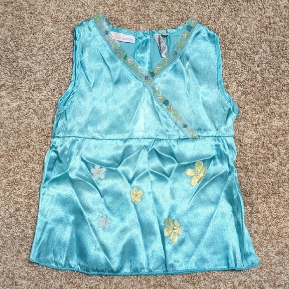 Mary Kate & Ashley | Shirts & Tops | Charming Aqua Sleeveless Kids Top ...